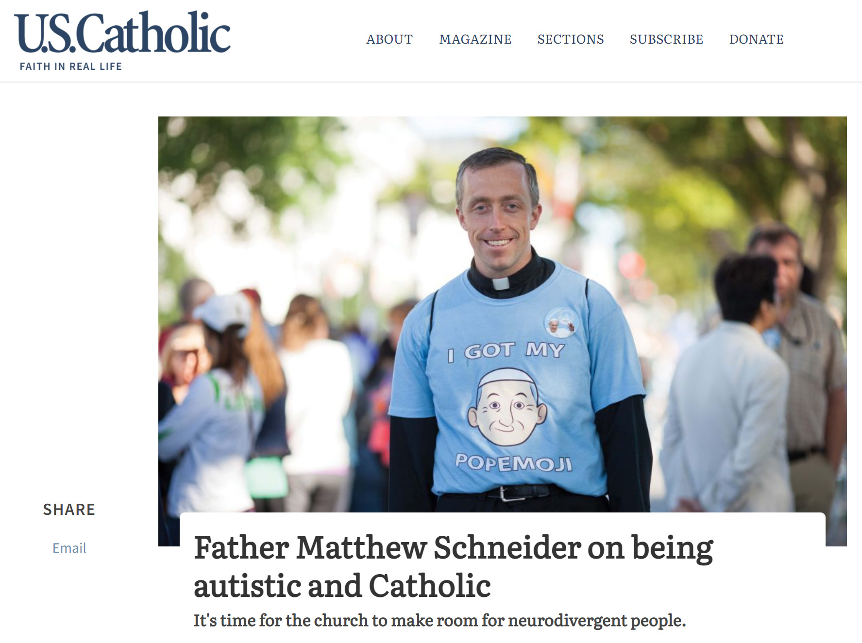 My Story as an Autistic Priest in US Catholic - Fr. Matthew P ...